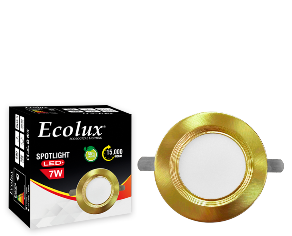 SPOTLIGHT LED 7W BORDE DORADO – Corporación Abatron